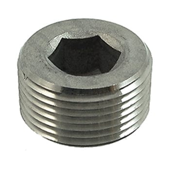 1/8" NPT STAINLESS STEEL HOLLOW HEX PIPE PLUG — Pneumatics-pro Inc.