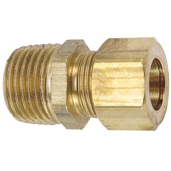 3/8" COMPRESSION TO 1/4" MALE PIPE (NPT) CONNECTOR — Pneumatics-pro Inc.
