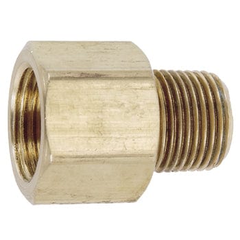 1/4" BRASS FEMALE SAE TO 1/4" MALE PIPE (NPT) CONNECTOR — Pneumatics ...