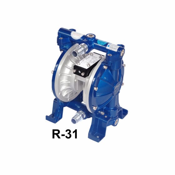 1 INCH DOUBLE DIAPHRAGM PUMP AIR POWERED (PRONA R-31) — Pneumatics-pro Inc.