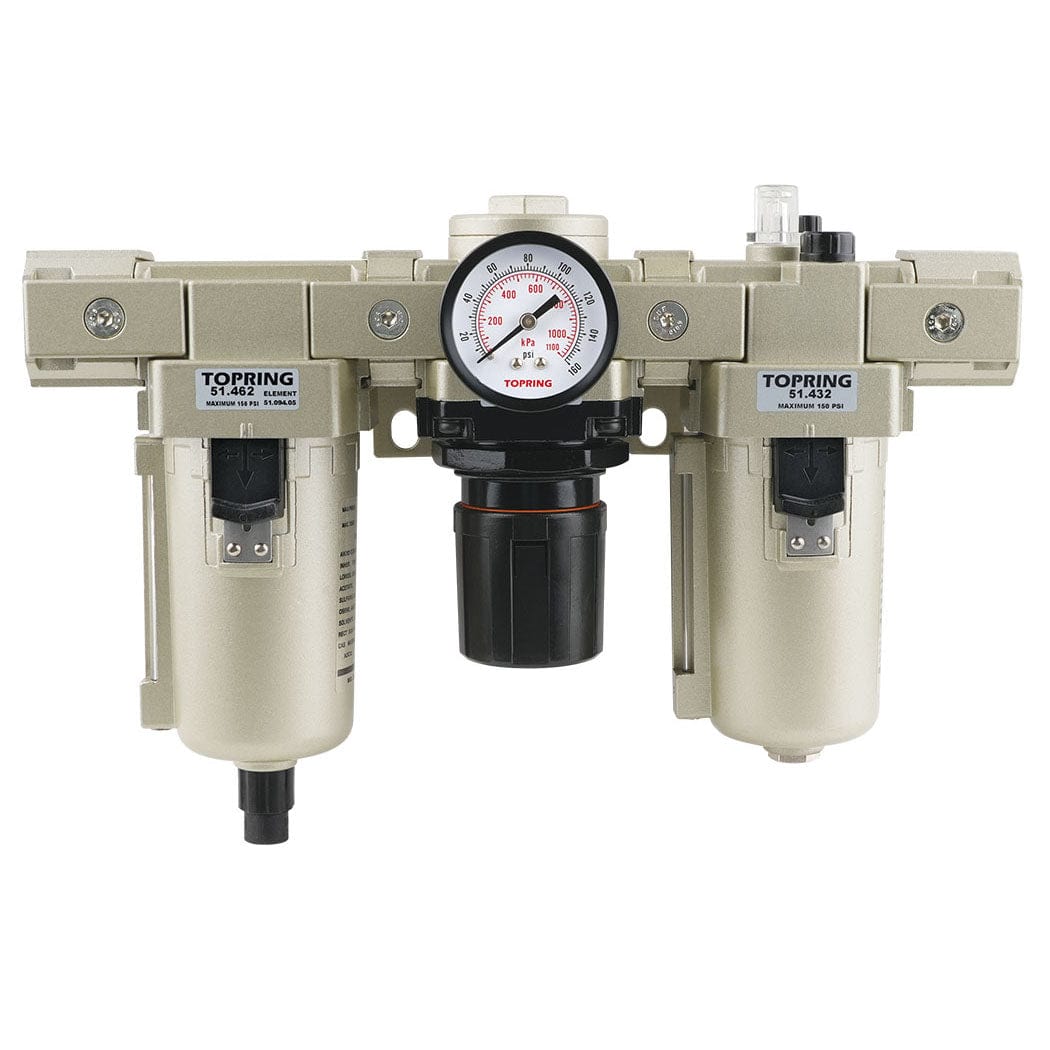 51.412 : Topring AIRFLO 400 F+R+L 3/8 Semi-auto Alu — Pneumatics-pro Inc.