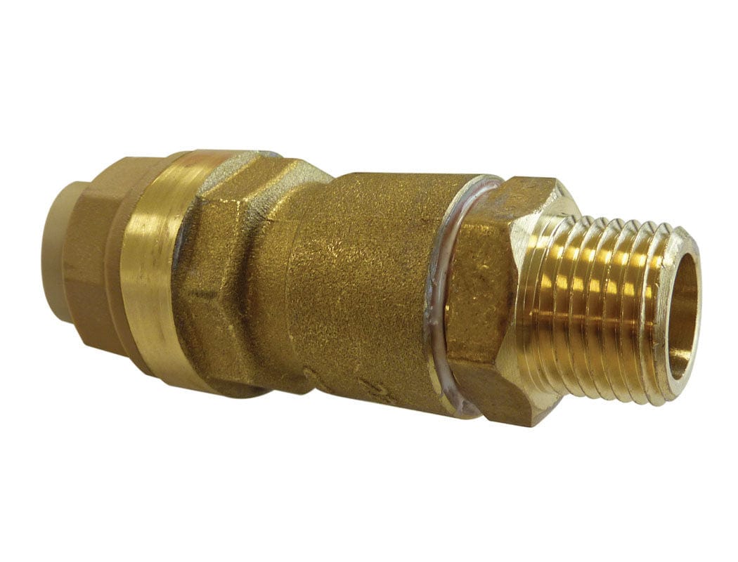 07.222 : TOPRING MALE THREADED CONNECTOR 15 MM X 1/2 (M) NPT METAL QUI ...