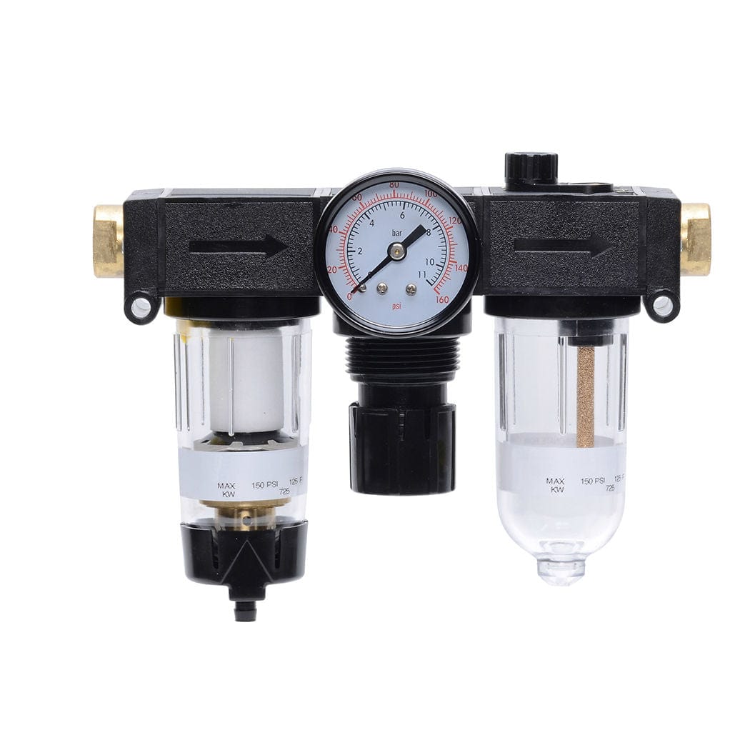 50.521A : TOPRING FILTER + REGULATOR + LUBRICATOR 1/4 (F) NPT SEMI-AUT ...